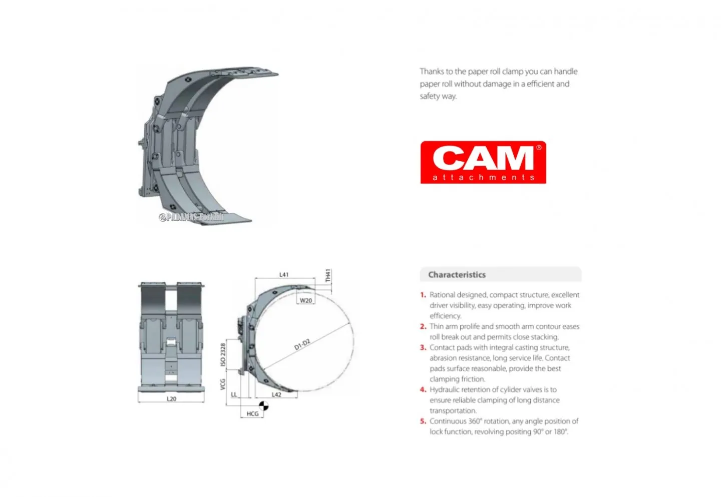 Roll Clamps | Attachement | PADAMAS